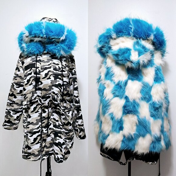 Jackets & Coats | New Real Raccoon Furlined Parka Coat Jacket Vest ...